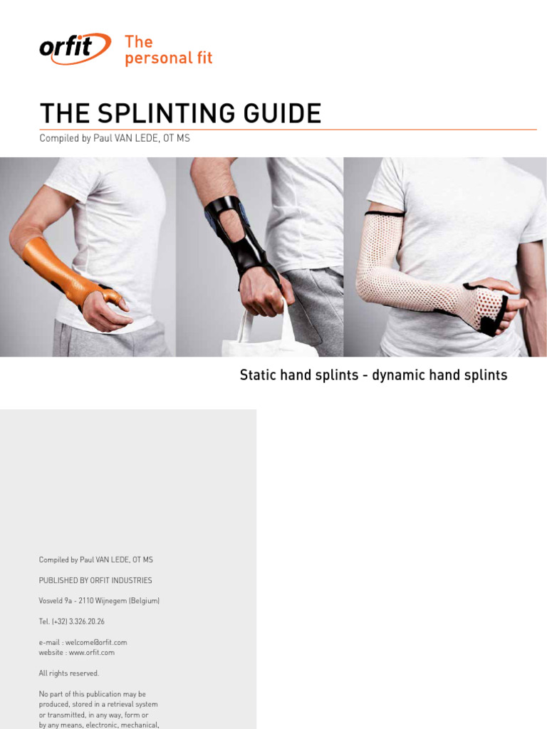 21021e Splinting Guide Pdf Hand Anatomical Terms Of Motion