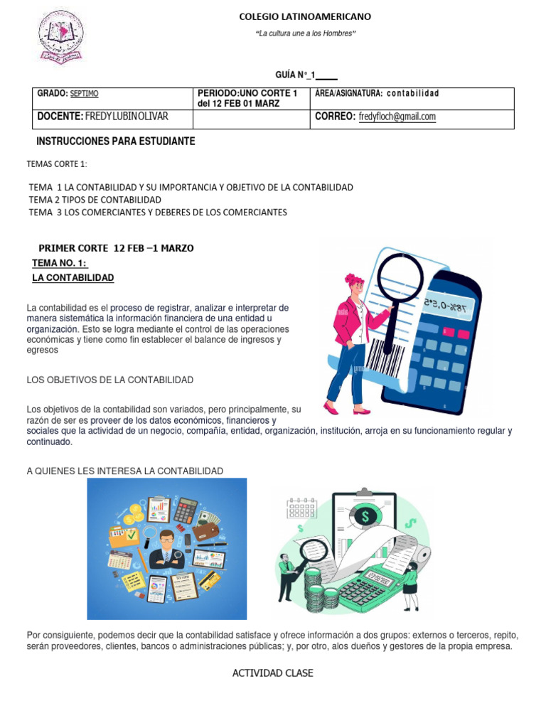 Contabilidad Corte 3 Grado 7 Jm 2024 Pdf Contabilidad Comercio