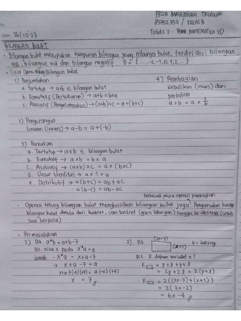 Tugas 2 Pemb Matematika SD | PDF