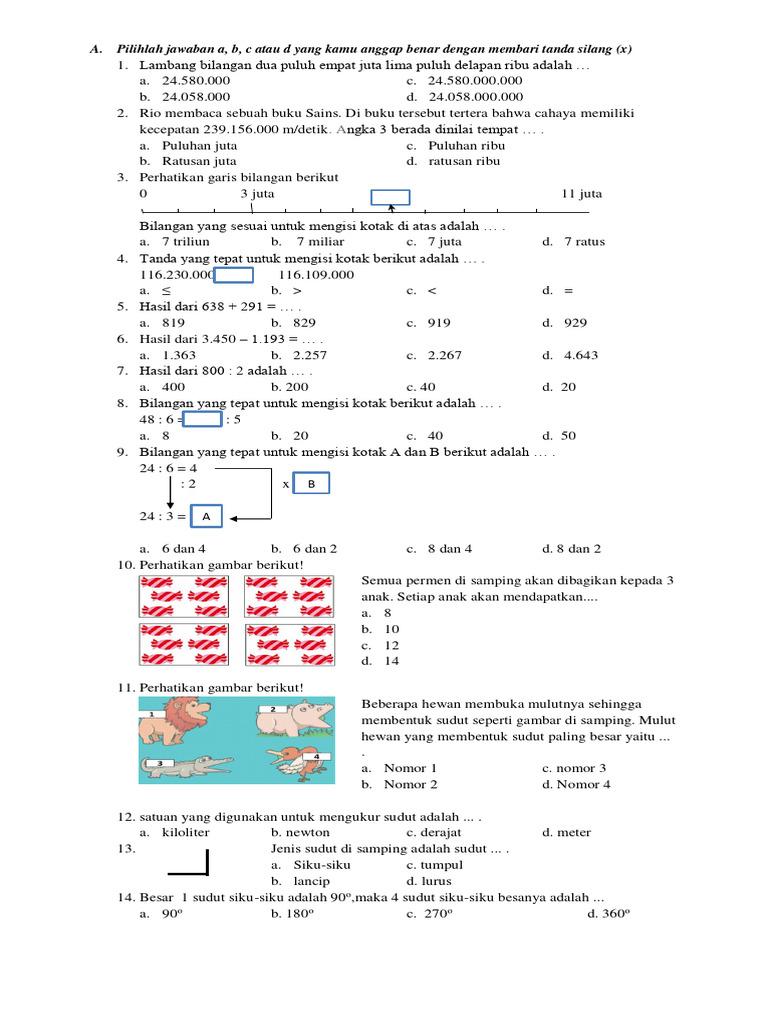 Soal Matematika Kelas IV | PDF