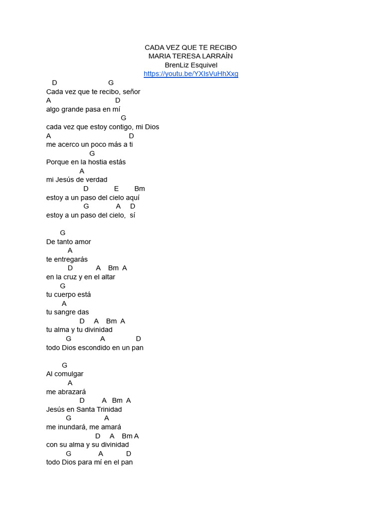 CADA VEZ QUE TE RECIBO | PDF