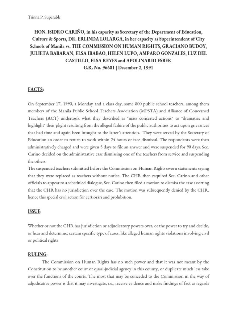 Admin - Superable - CaseDigest 4 | PDF | Mandamus | Justice