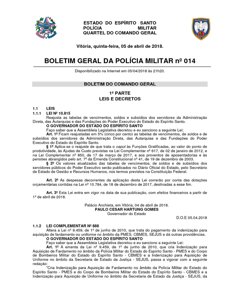 BGPM01 Okhb | PDF | Indenização | Polícia