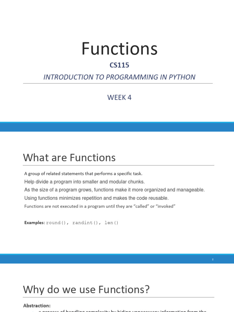 04 Functions | PDF | Parameter (Computer Programming) | Scope (Computer Science)