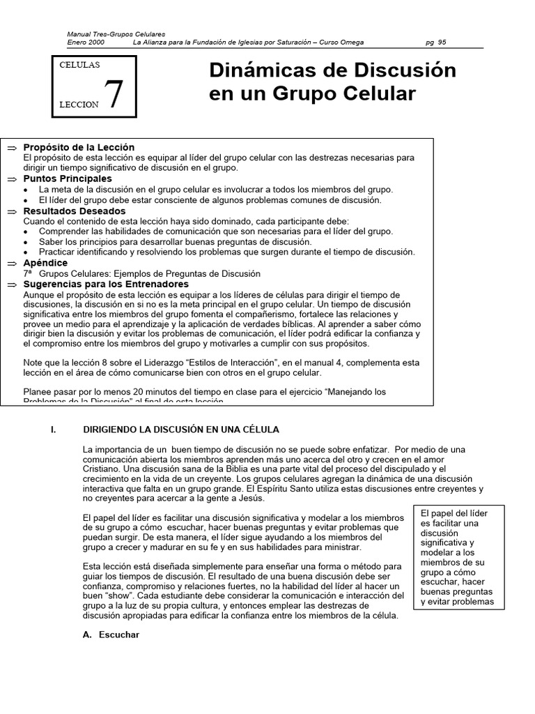 Dinamicas-de-Discusion-en-celula 2 | PDF | Amor | Oración