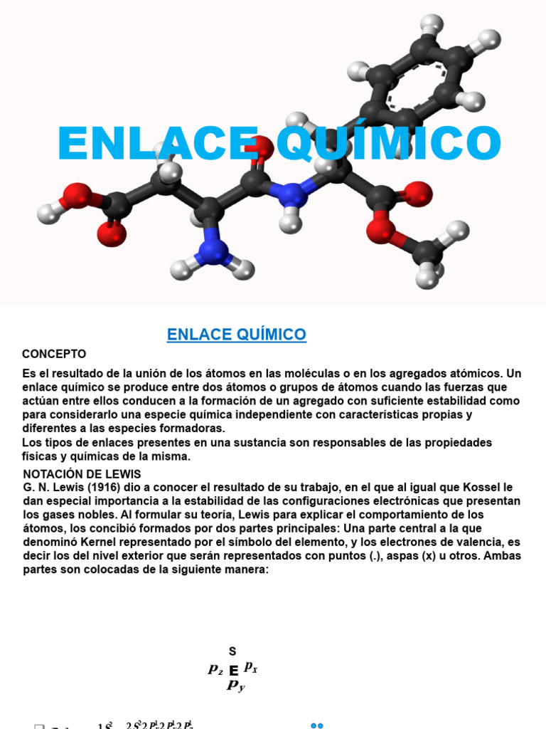 Enlace Químico | PDF | Enlace químico | Enlace covalente