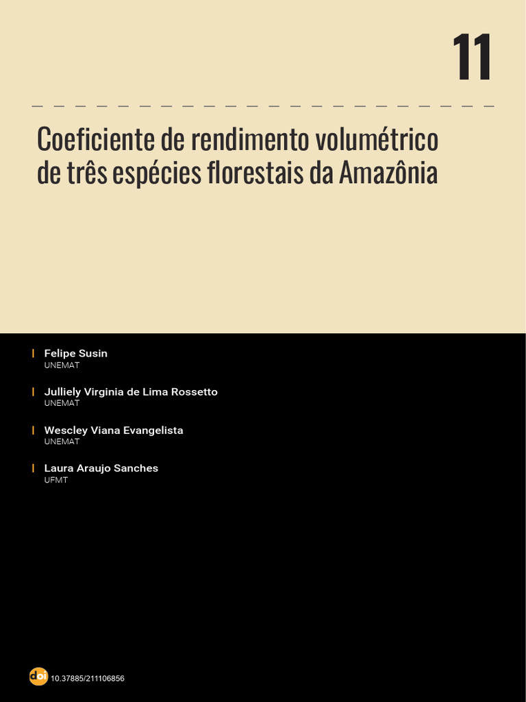 Coeficiente de Rendimento Volumétrico Especies Da Amazonia | PDF ...