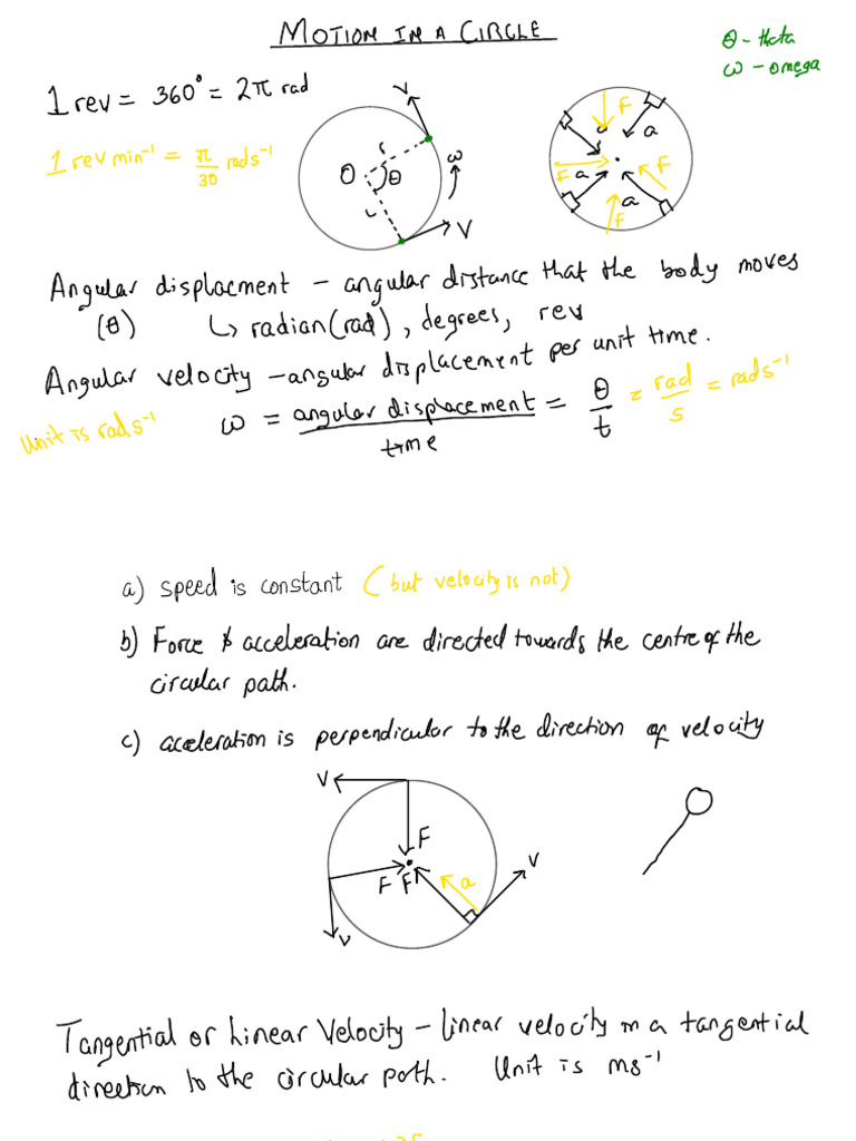 Motion in a Circle | PDF