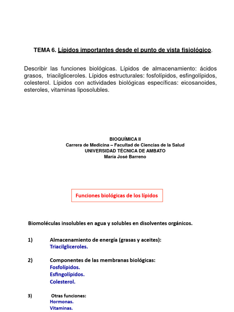 Funciones y Tipos de Lípidos Esenciales | PDF | Lípido | Ácido graso