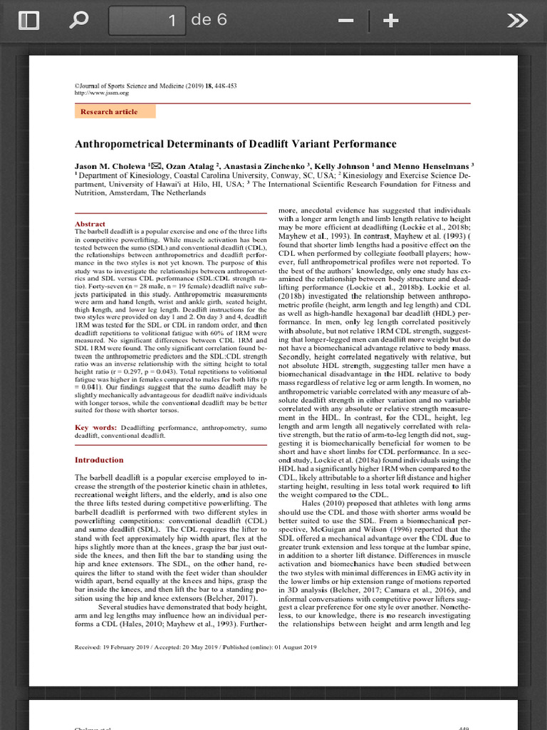 Microsoft Word - #448-453 - jssm-18-448 PDF | PDF | Weight Training