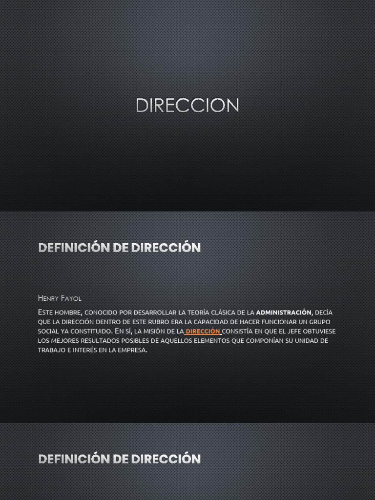 DIRECCION | PDF