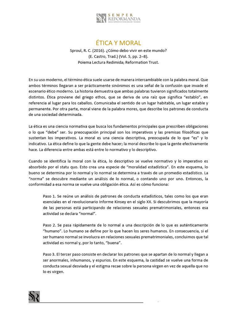Etica y Moral | PDF | Moralidad