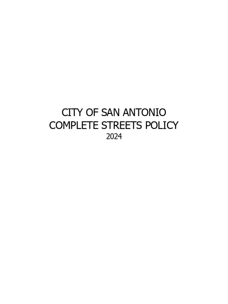 Complete Streets Policy Update Final Draft For Adoption Process | PDF ...