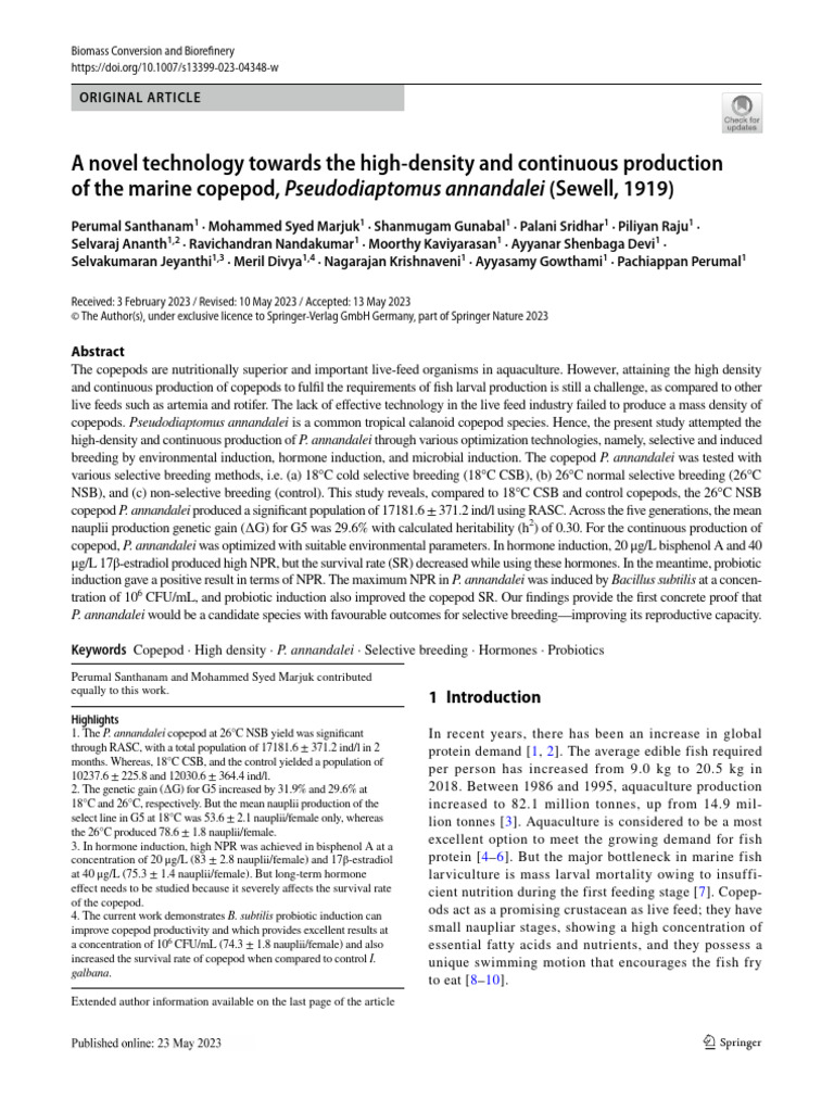 Published Paper Syed | PDF | Salinity | Dimethyl Sulfoxide