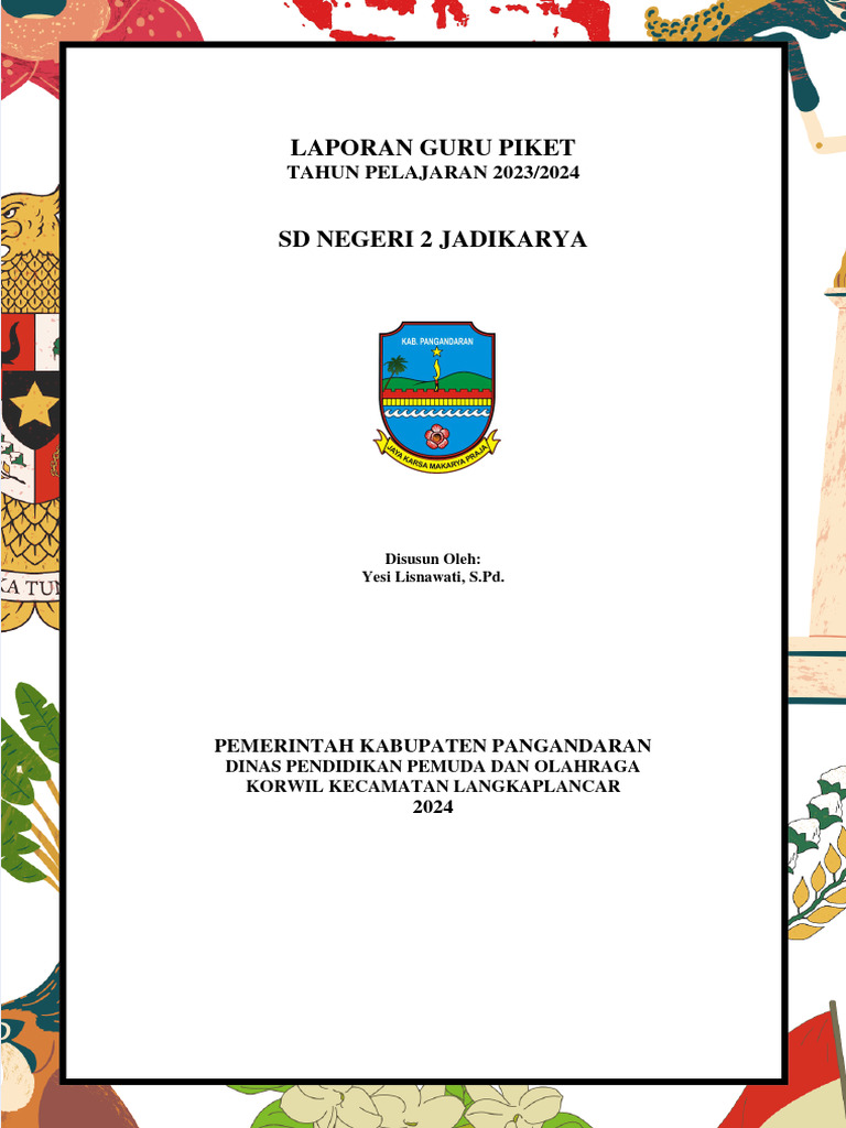 Contoh Laporan Guru Piket | PDF | Karier & Perkembangan | Kesehatan Holistik