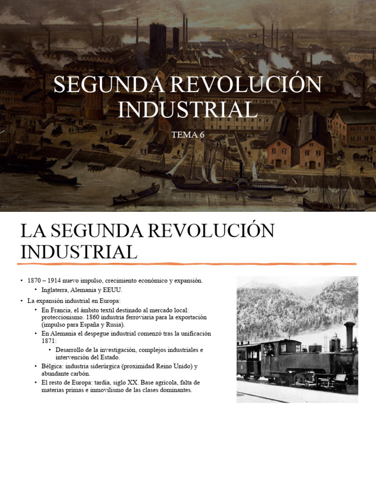 Tema 6 Segunda Revolución Industrial | Descargar gratis PDF | Capitalismo | Revolución industrial