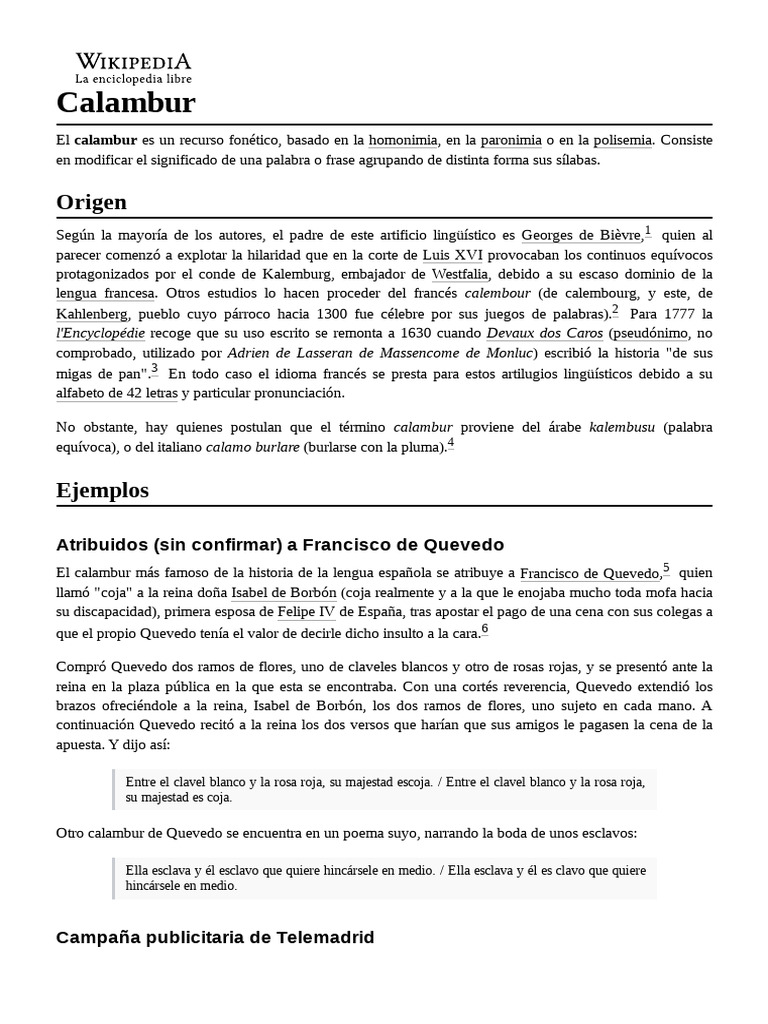 Calambur | PDF | Semántica léxica | Lexicología