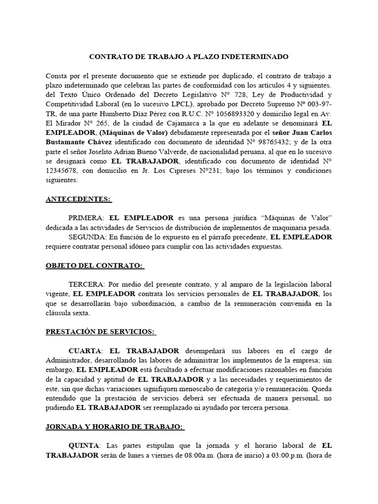 Contratos Derecho Laboral | PDF | Derecho laboral | Salario