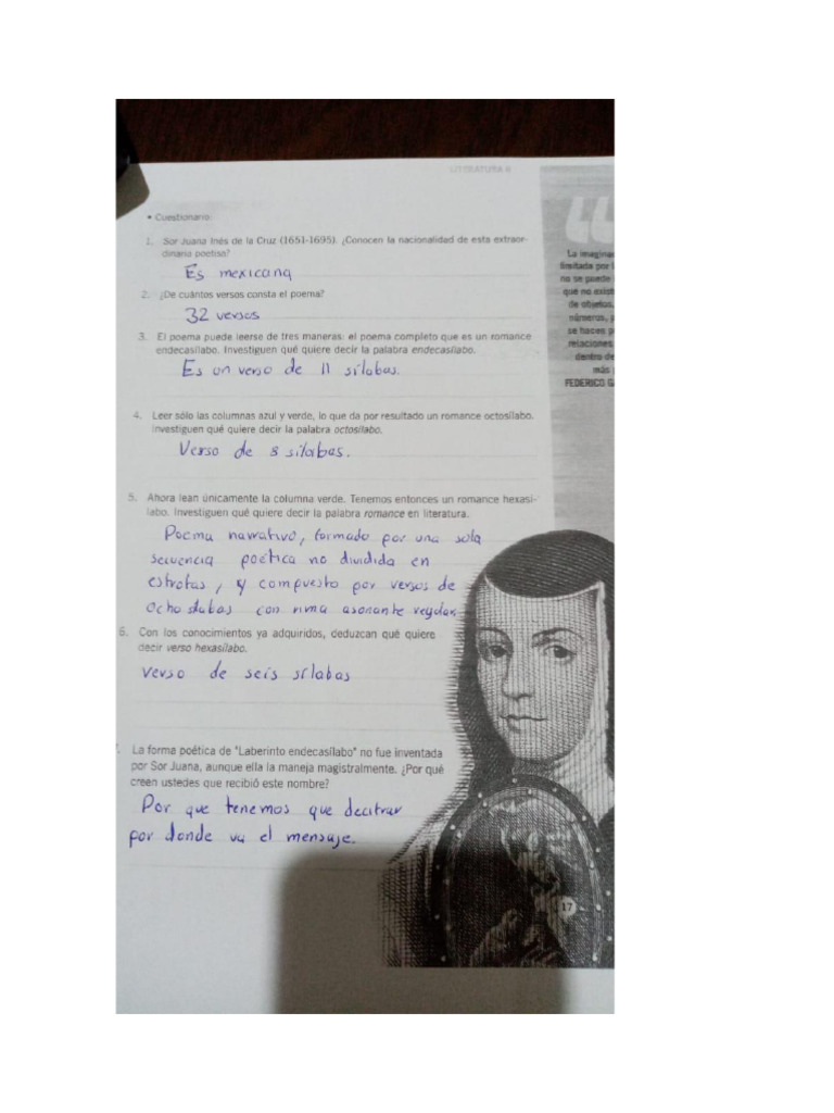 Cuestionario Sor Juana | PDF