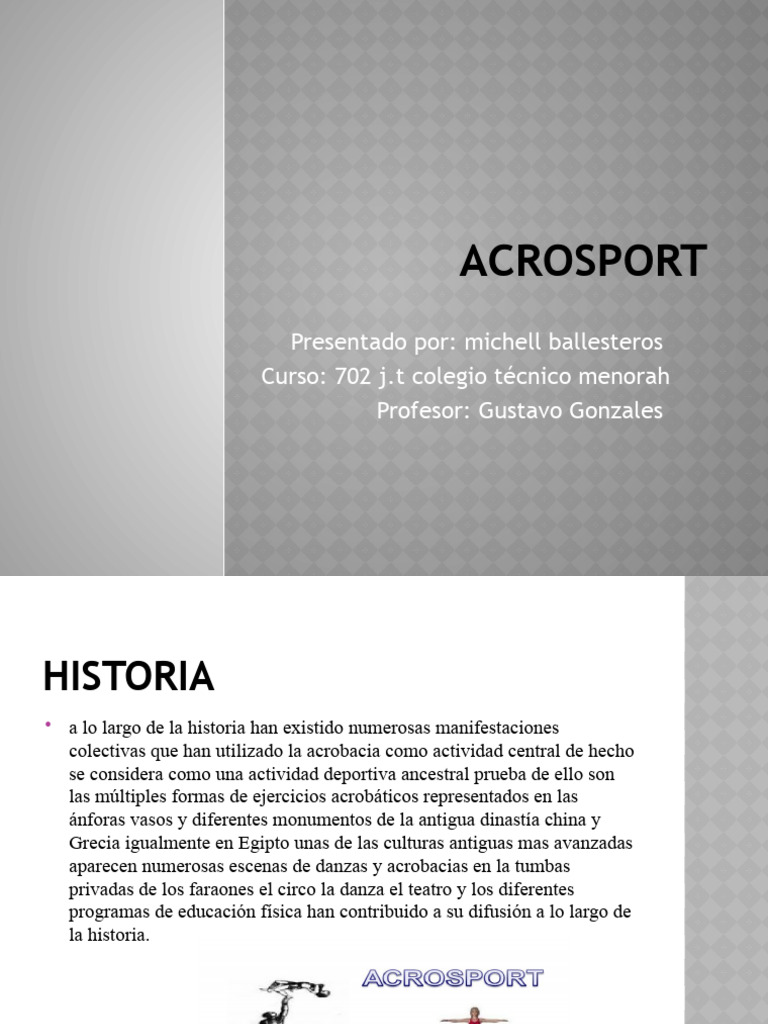 Acrosport | PDF | Estudios de idiomas extranjeros | Arte