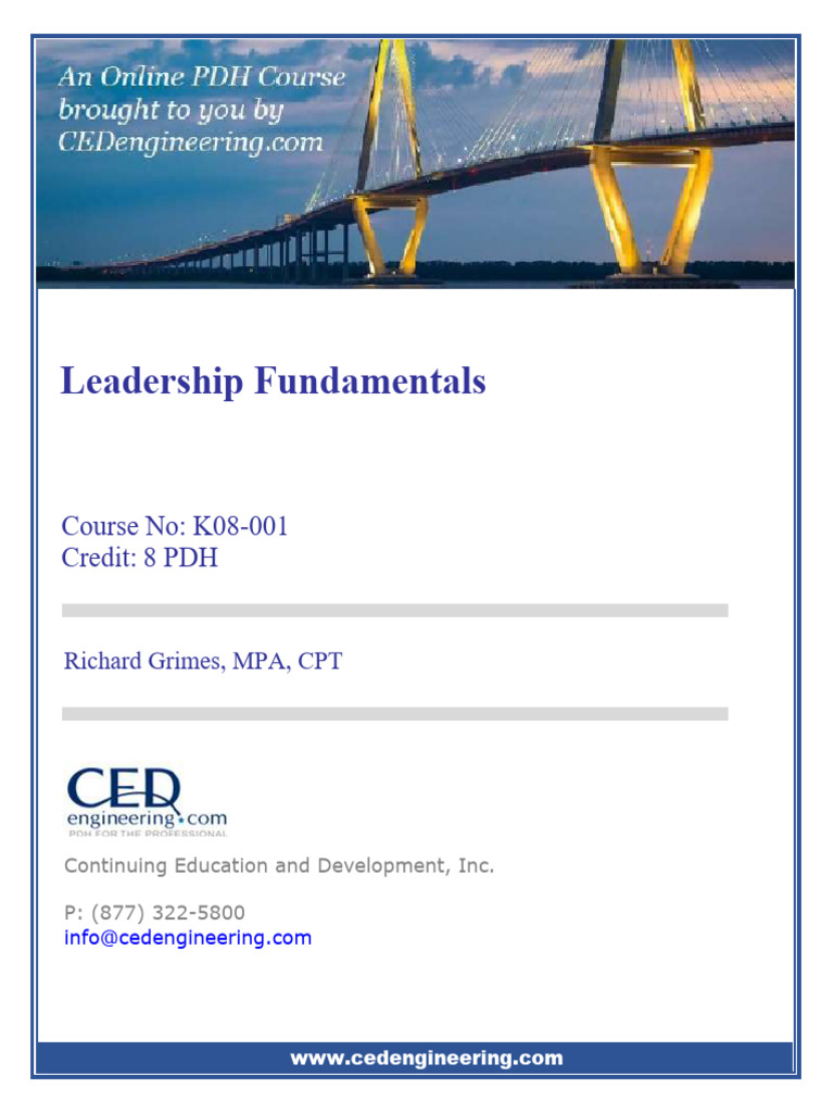 K08-001 - Leadership Fundamentals - US | PDF | Leadership | Goal Setting