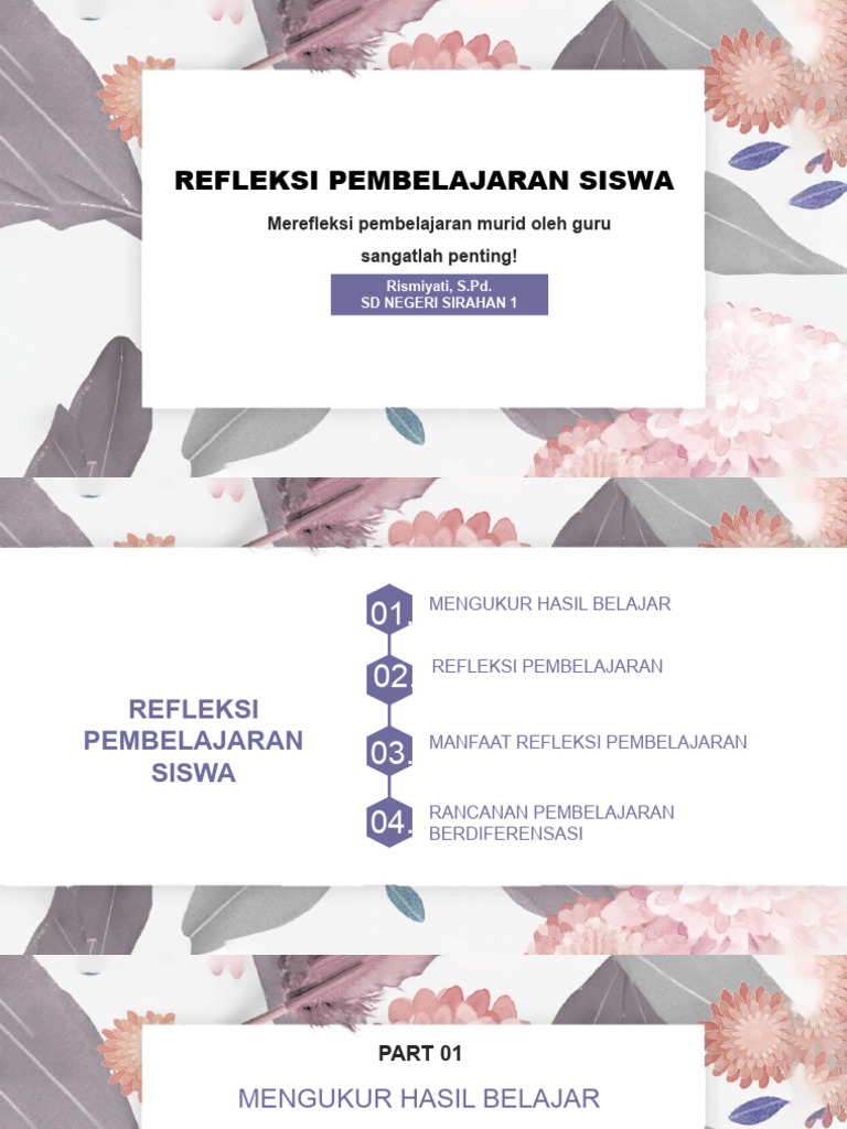 Manfaat Refleksi Pembelajaran Siswa | PDF | Pengembangan Diri