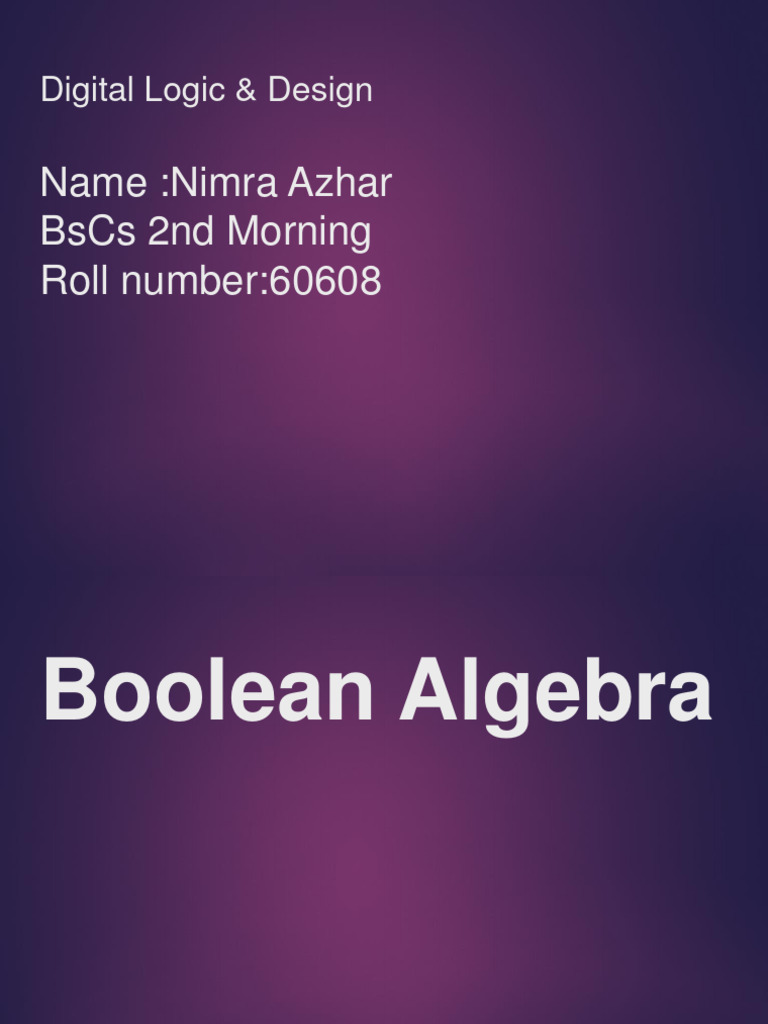 Boolean Algebra Laws Explained | PDF | Social Science | Teaching ...