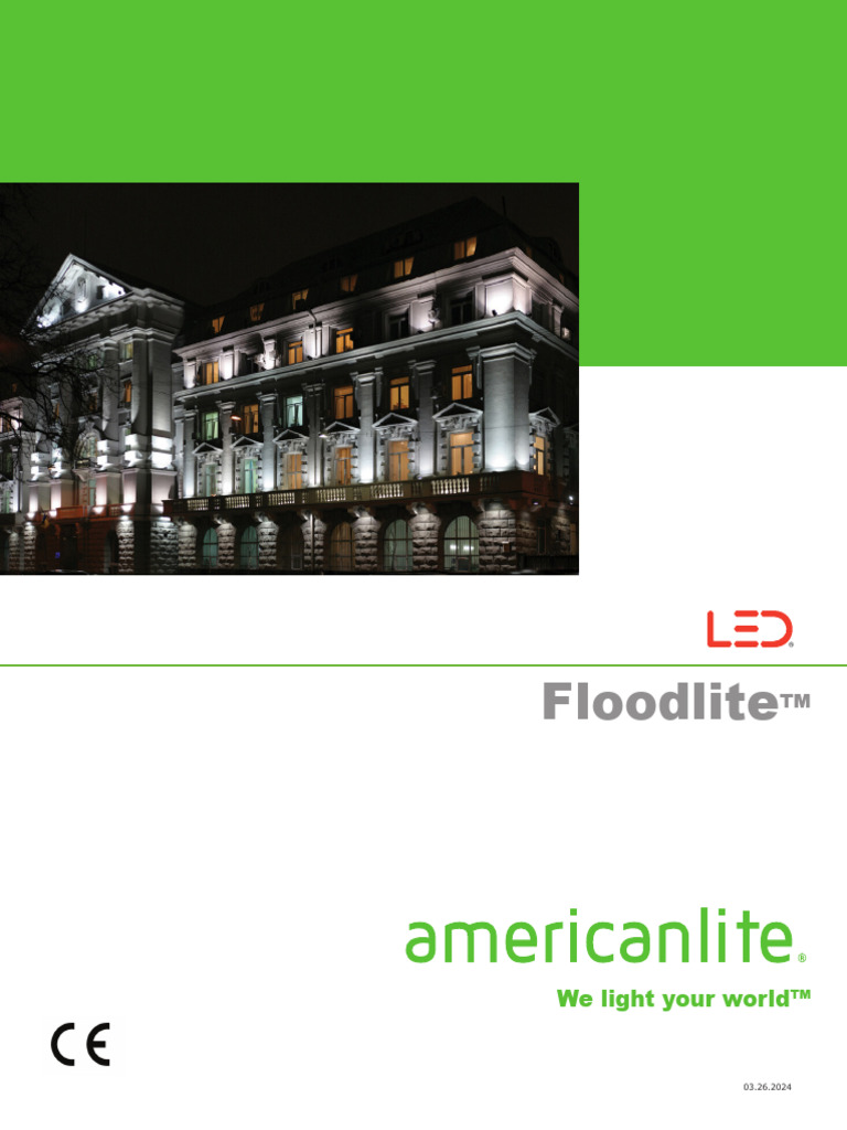 Americanlite Floodlite | PDF | Lighting | Light Emitting Diode
