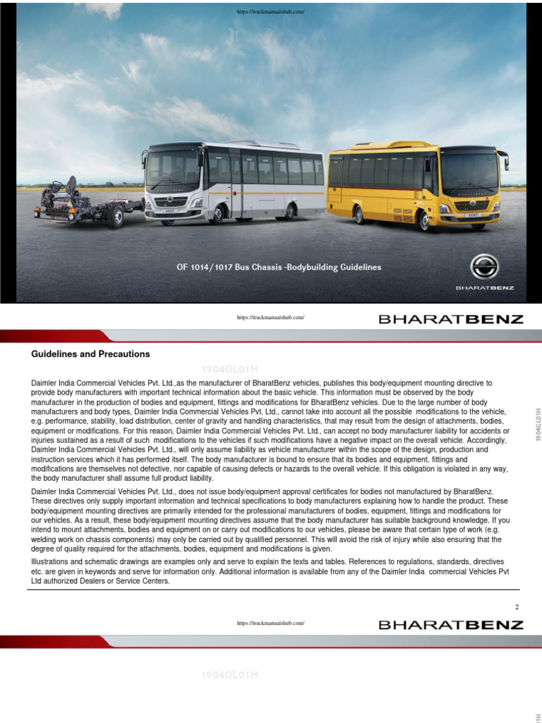 Truckmanualshub.com_BharatBenz School Bus Body Building Manual | PDF ...