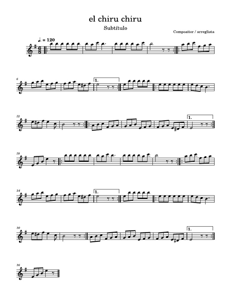 El Chiru Chiru - Jose Jach A Flores El Chiru Chiru | PDF