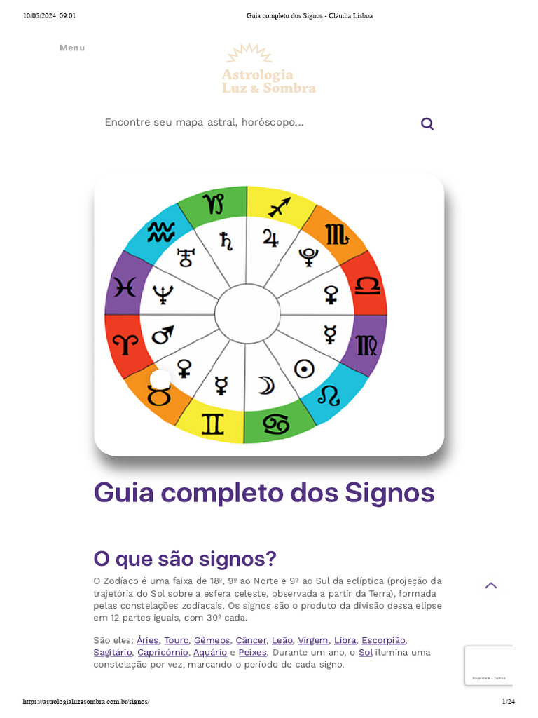 Guia Completo dos Signos do Zodíaco | PDF | Zodíaco