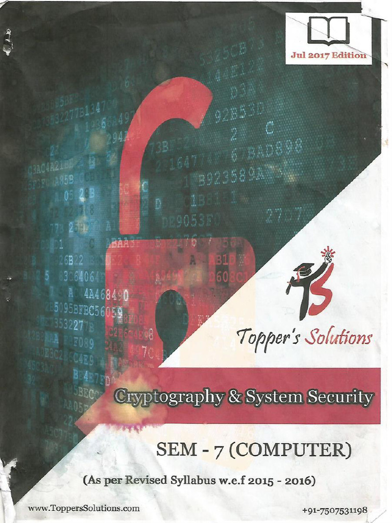 Cryptography and Security Systemscss Toppers Solution PDF Free | PDF