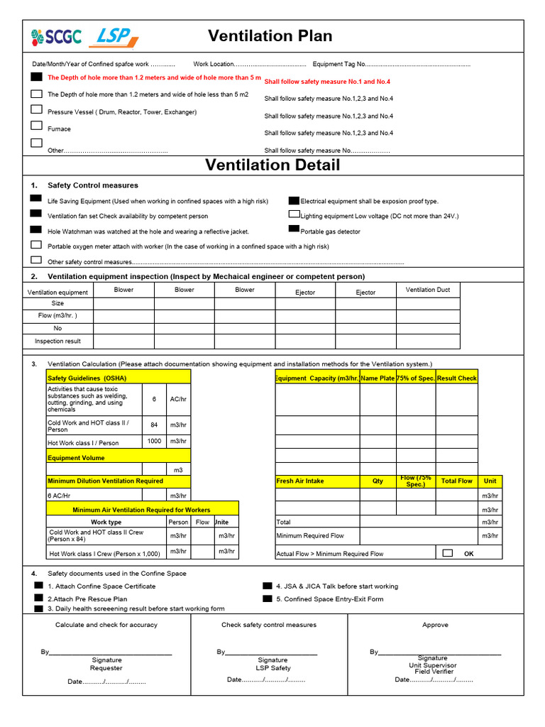 HS-F-2000-011 - Ventilation Plan Format | PDF | Ventilation ...