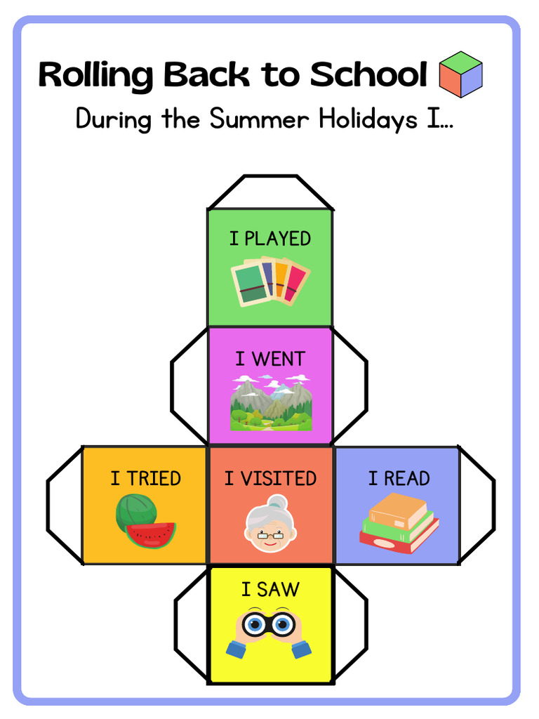 Colorful Fun Back To School Dice Game | PDF | General Fiction