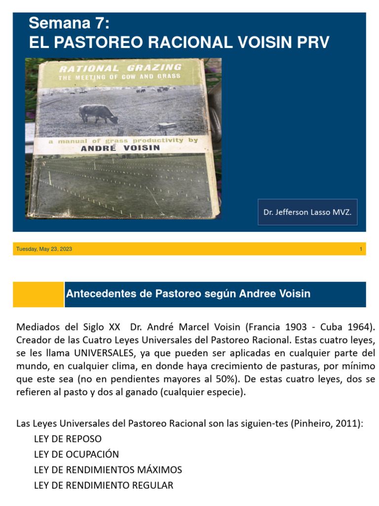 Sistema de Pastoreo Rotativo Voisin-1 | PDF | Suelo | Pasto