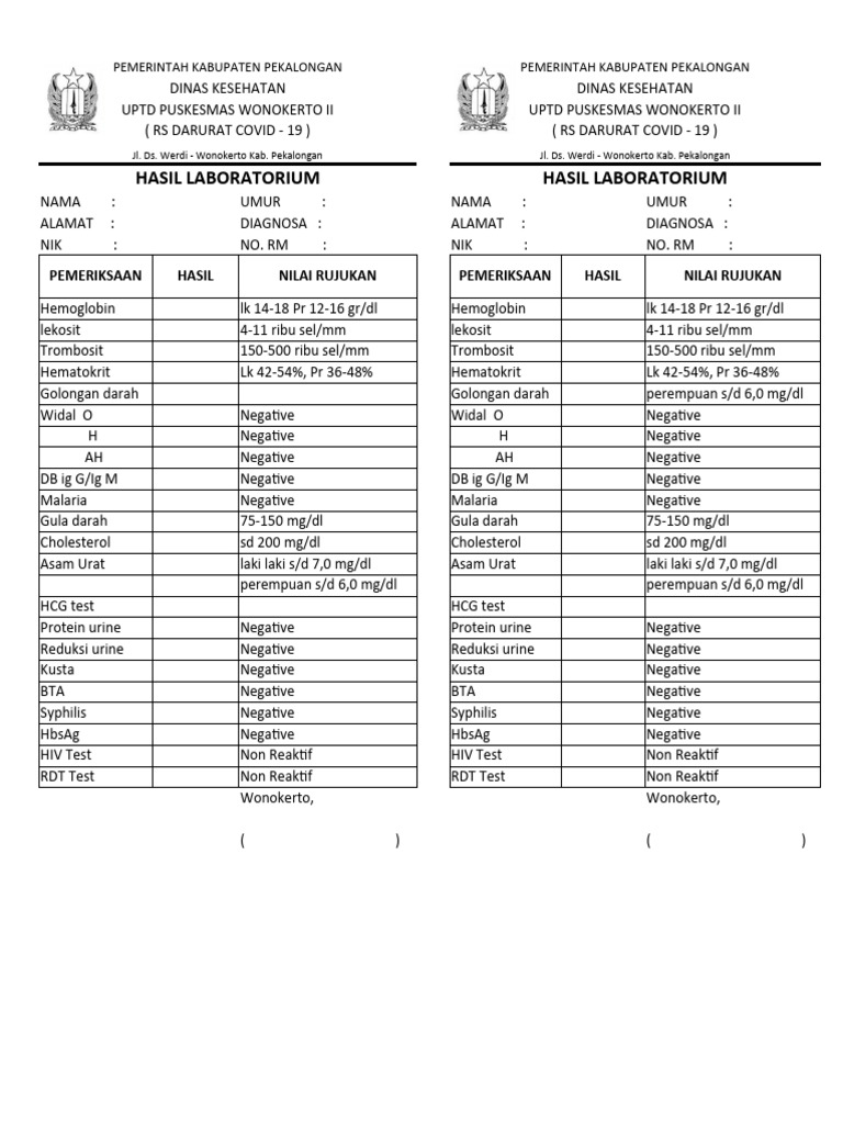 Permintaan Laboratorium | PDF Permintaan Laboratorium | PDF