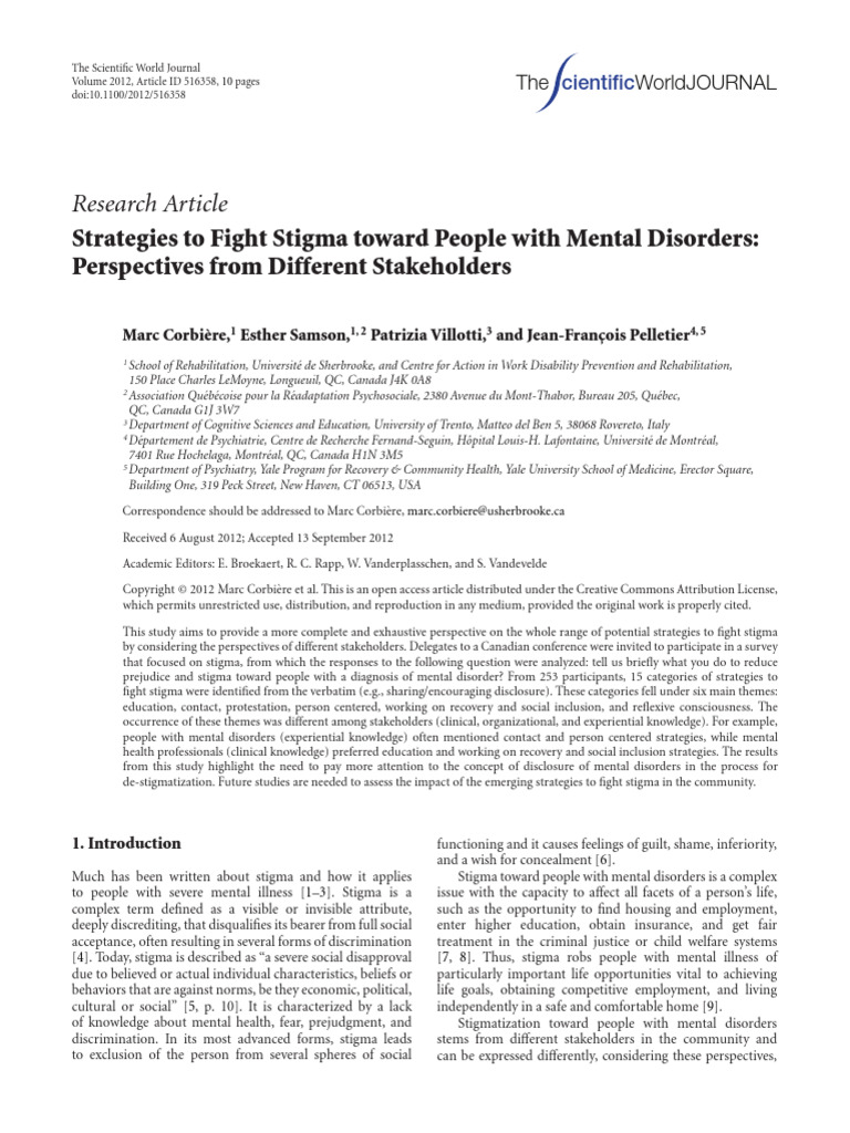 Strategis To Fight Mental Stigma | PDF | Social Stigma | Mental Disorder