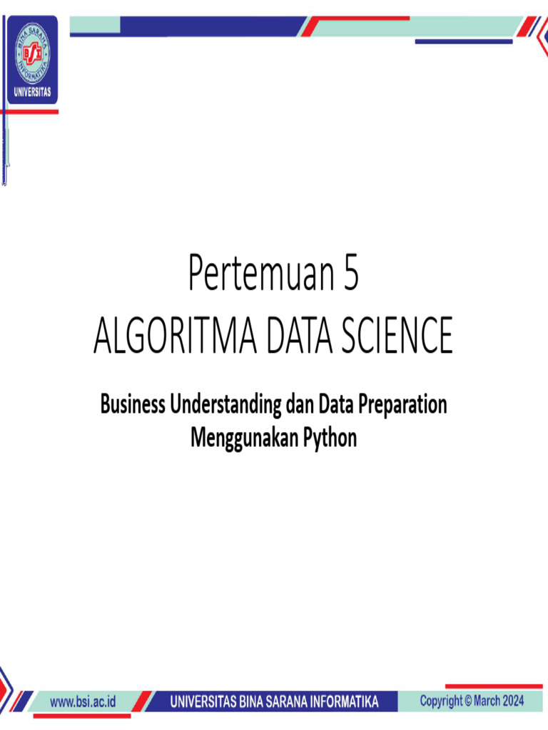 Pertemuan 5 - Business Understanding Dan Data Preparation | PDF | Bisnis | Teknologi & Rekayasa