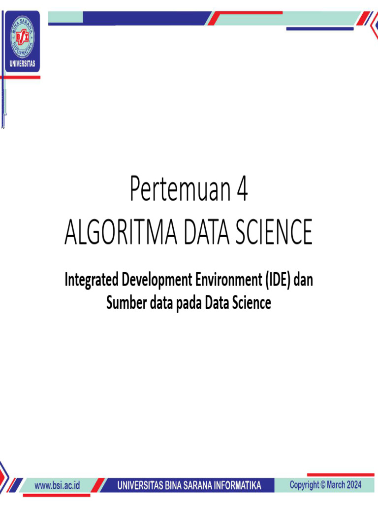 Pertemuan 4 - IDE Dan Sumber Data Pada Data Science | PDF