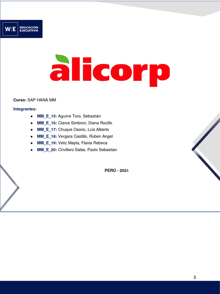 Proyecto Final - ALICORP (Grupo 3) | PDF | Obtención | Logística