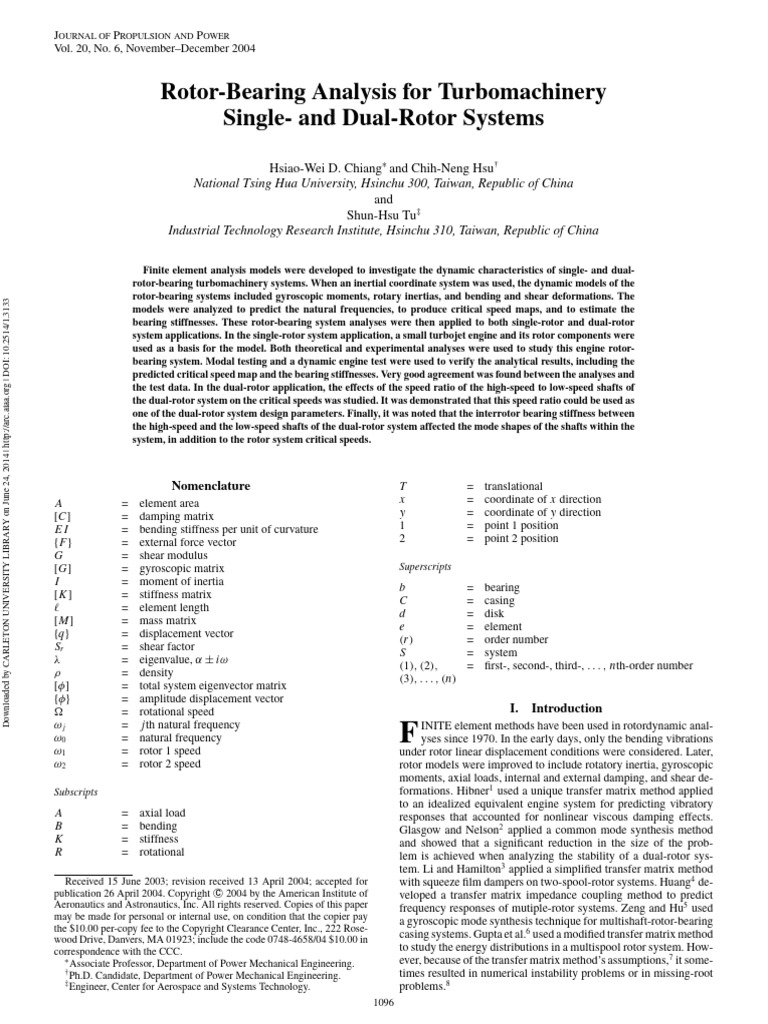 Rotor-Bearing Analysis for Turbomachinery Single- And Dual-Rotor Systems | PDF | Eigenvalues And ...