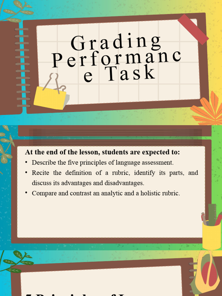 Grading Performance Task - Rubrics | Download Free PDF | Rubric (Academic) | Educational Assessment