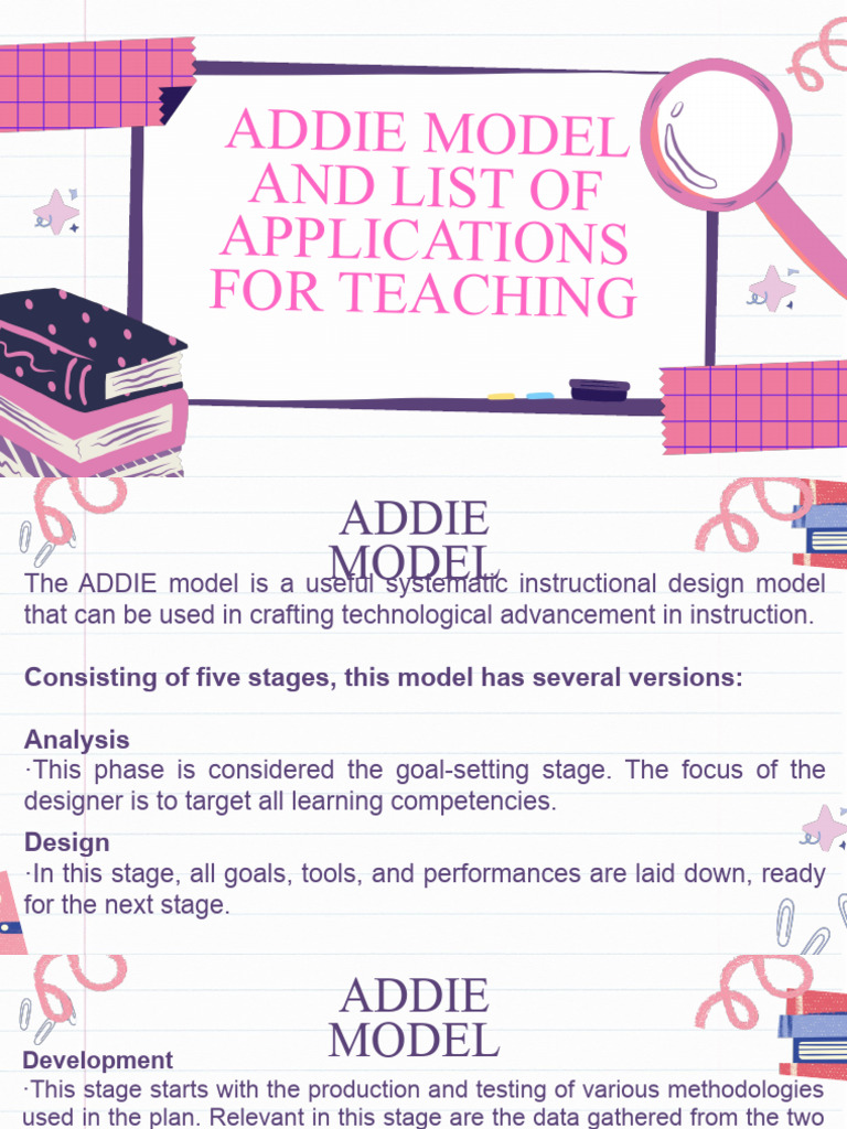 Addie Model and List of Applications For Teaching | PDF | Learning ...