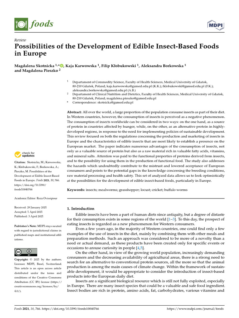 Edible Insects in Europe | PDF | Breads | Flour