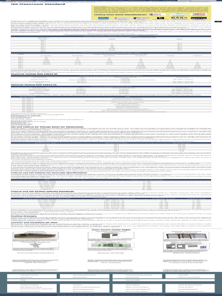 ISO Cleanroom Standards Guide | PDF