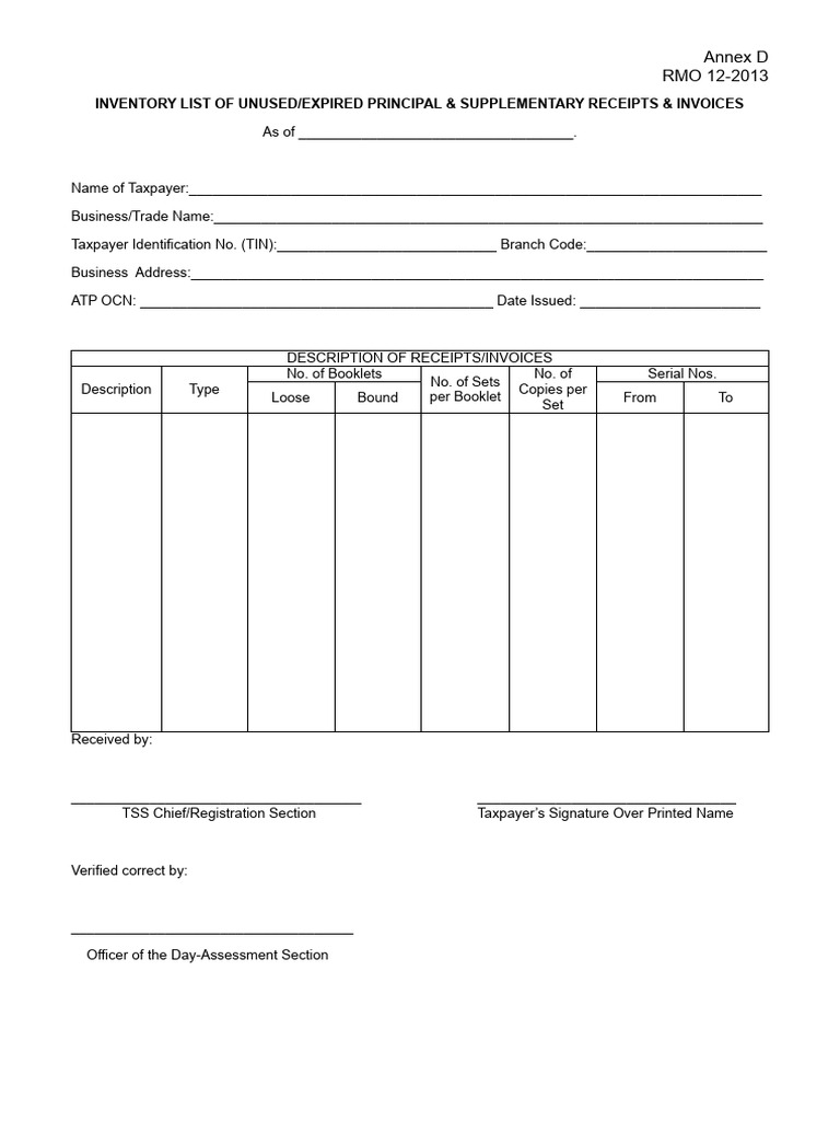 Annex D Template 2024 | PDF