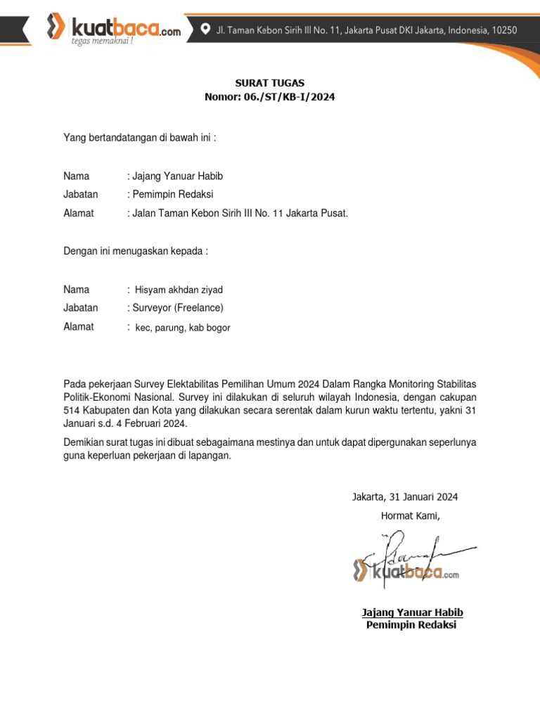 .Draft Surat Tugas SE 6 | PDF