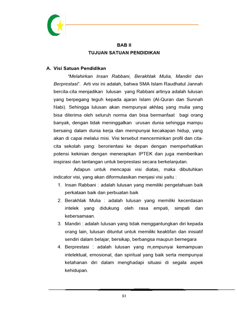 Bab Ii KTSP Sma RJ Tp. 2020-2021 | PDF