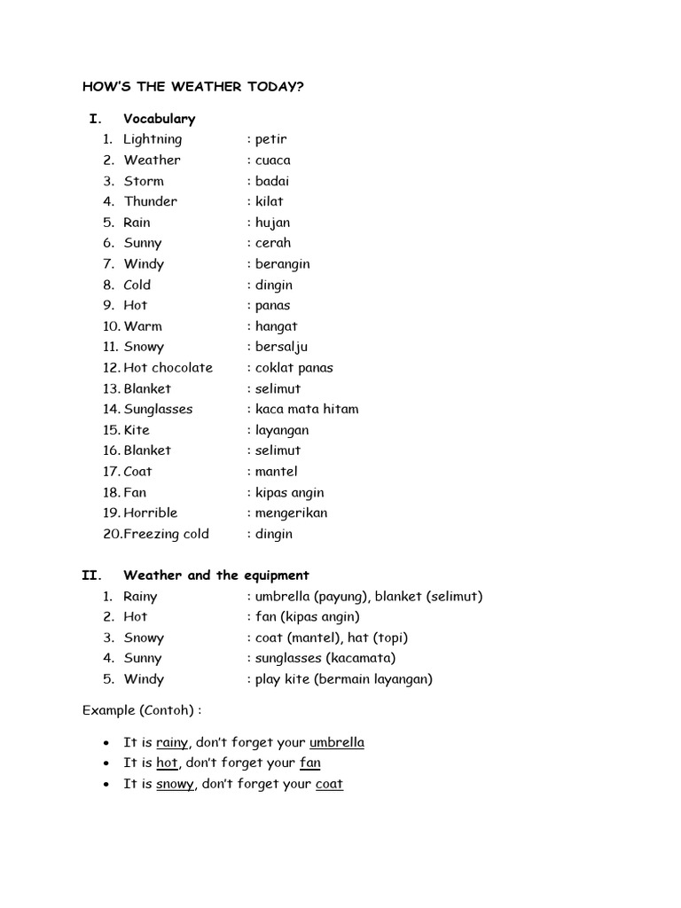 Hows The Weather Today | PDF