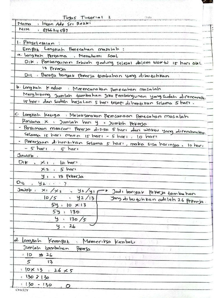 Tugas Tutorial 2 Matematika_01 | PDF